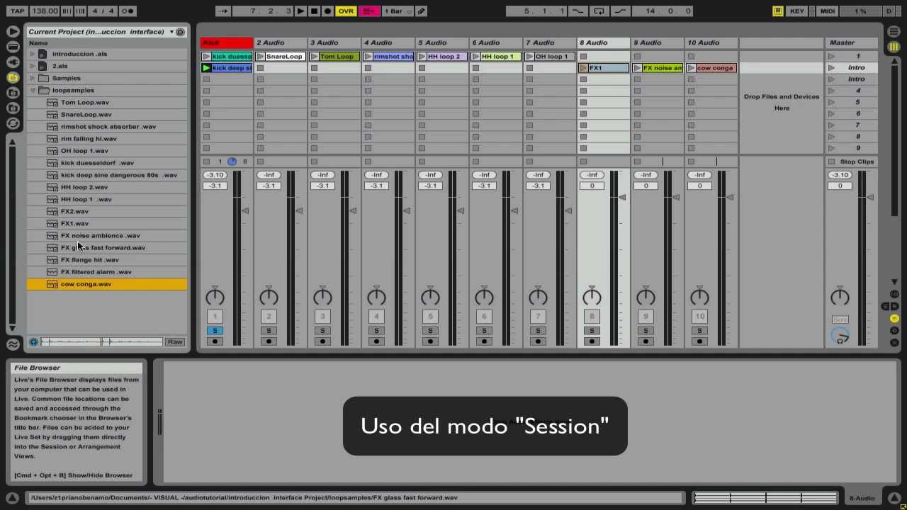 Tutorial Ableton Español: La Interfaz y el "Session Mode" - YouTube