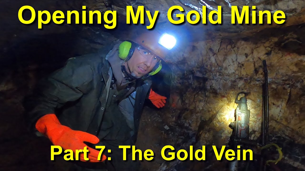 Opening My Gold Mine! Part 7: The Gold Vein & Stope, We Made It! - YouTube
