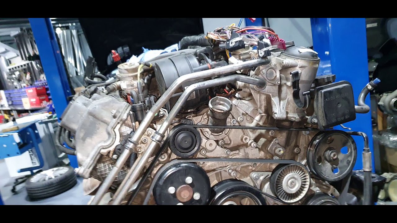 SLK 55 M113k swap (part 1) - YouTube
