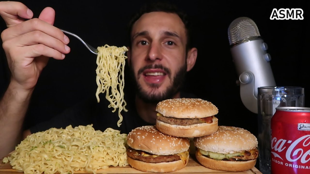 ASMR - LAMEN + HOT POCKET - asmr mukbang ( sons de mastigação ) - YouTube