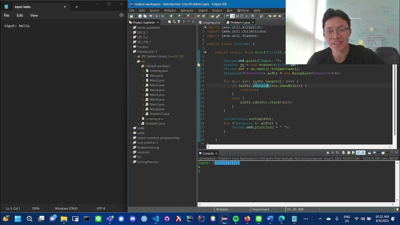 Finding Unique Characters [Problem Solving #1 (Java) - YouTube