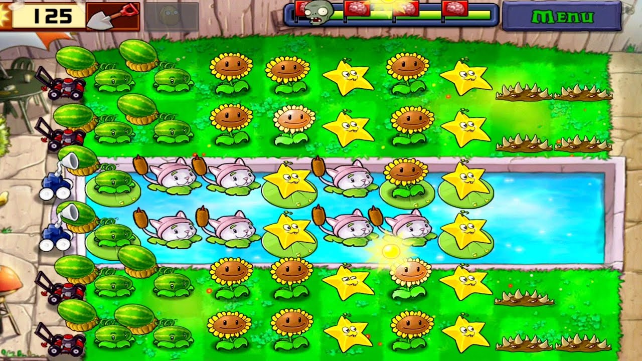Plants Vs. Zombies Adventure-2 Pool Level-9 | Plants vs zombies full HD ...