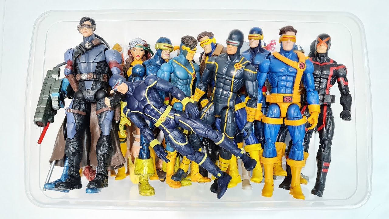 Marvel Legends CYCLOPS collection (and other X-men figures) - YouTube