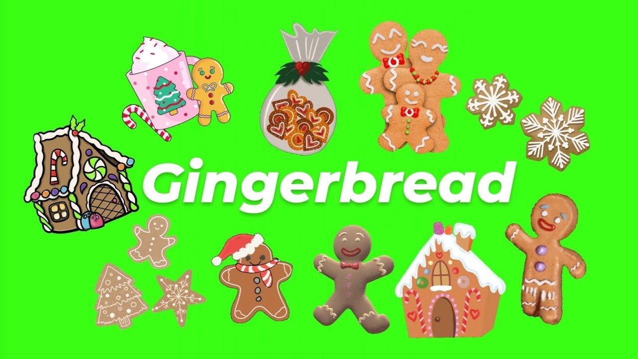 Animated Gingerbread GIF Green Screen Pack (Free Download) - YouTube
