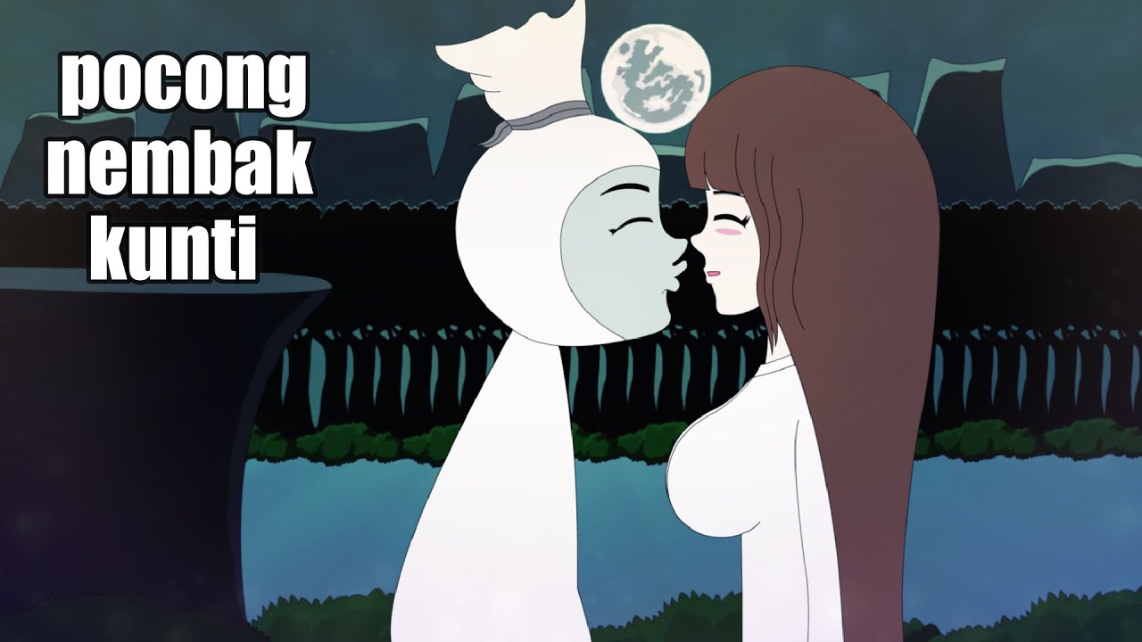 Hantu Pocong Nembak Kunti Hantu Lucu Pocong Lucu Kartun Horor