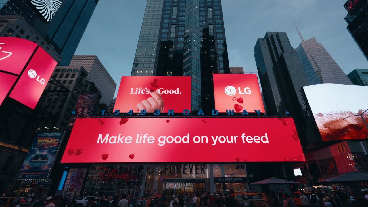 Life’s Good | Lighting up Times Square - YouTube