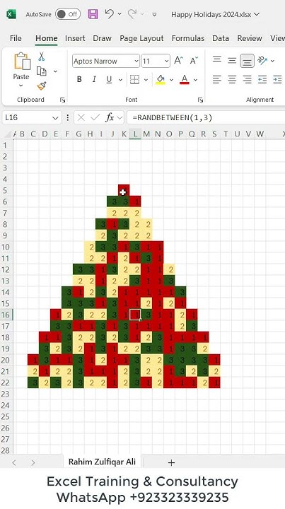 Happy Holidays 2024! Creating a Tree with Conditional Formatting in #Excel - YouTube