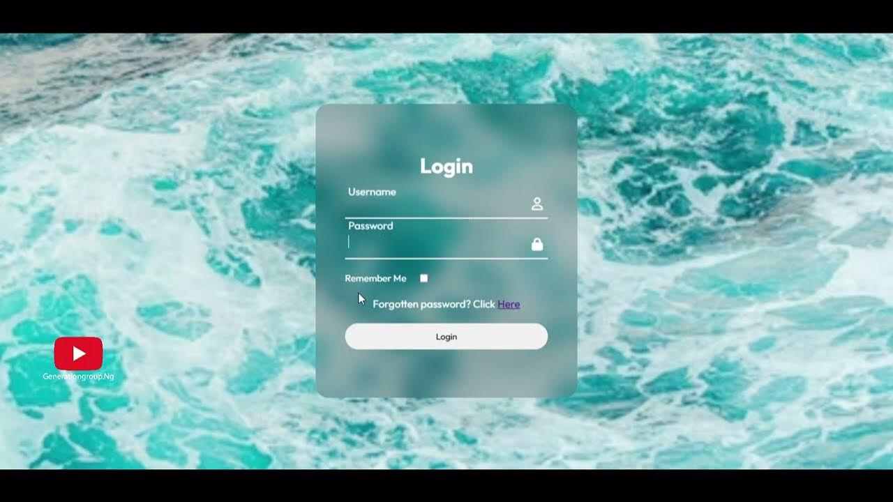 LEARN HOW TO CREATE COOL LOGIN FORM WITH HMTL AND CSS - YouTube