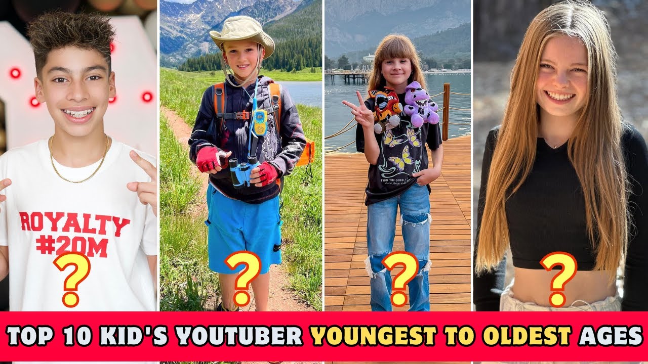 Top 10 kid's YouTuber youngest to oldest Real ages April 2025 - YouTube