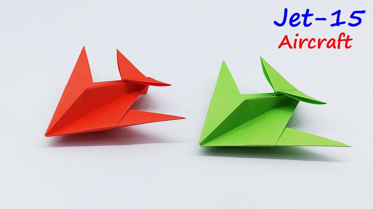 How To Make Jet F-15 Airplane Toy From Paper - Origami Paper Jet Plane ...