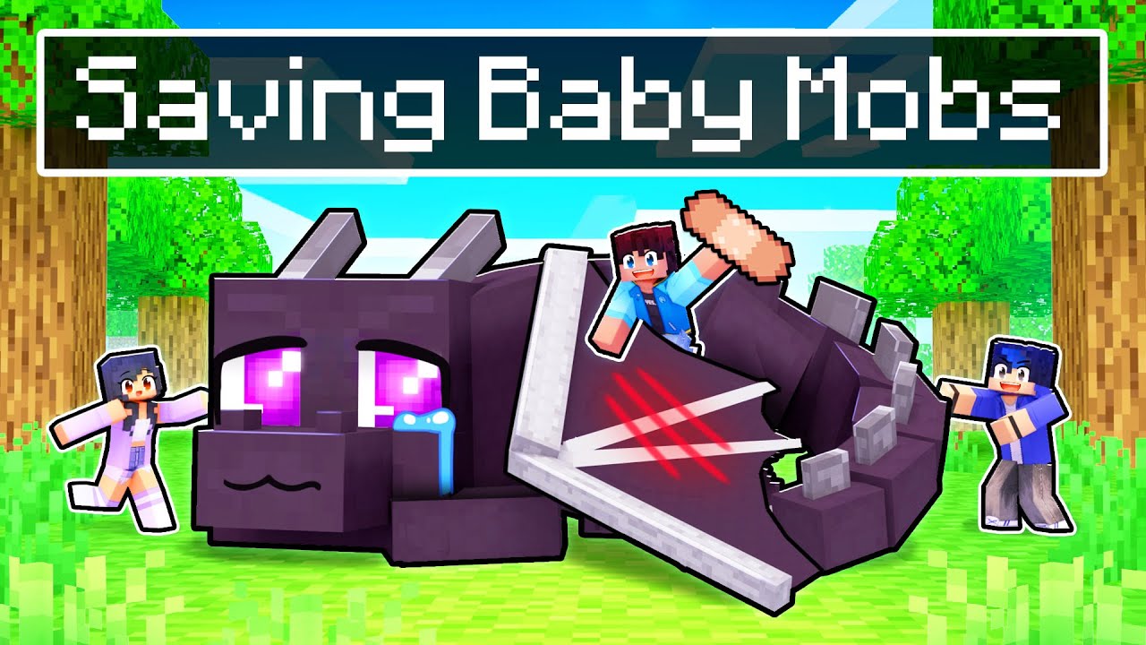 Tiny Saving BABY MOBS In Minecraft! - YouTube