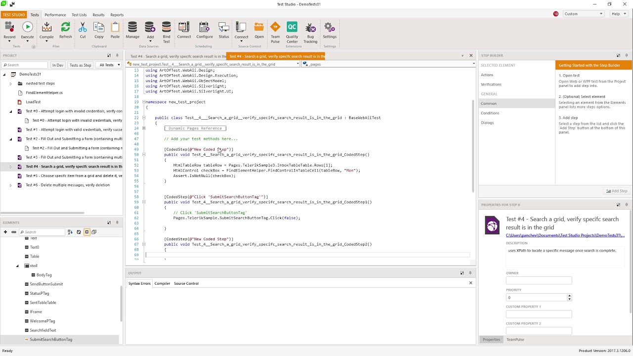 Share Code Between Steps in Test Studio - YouTube