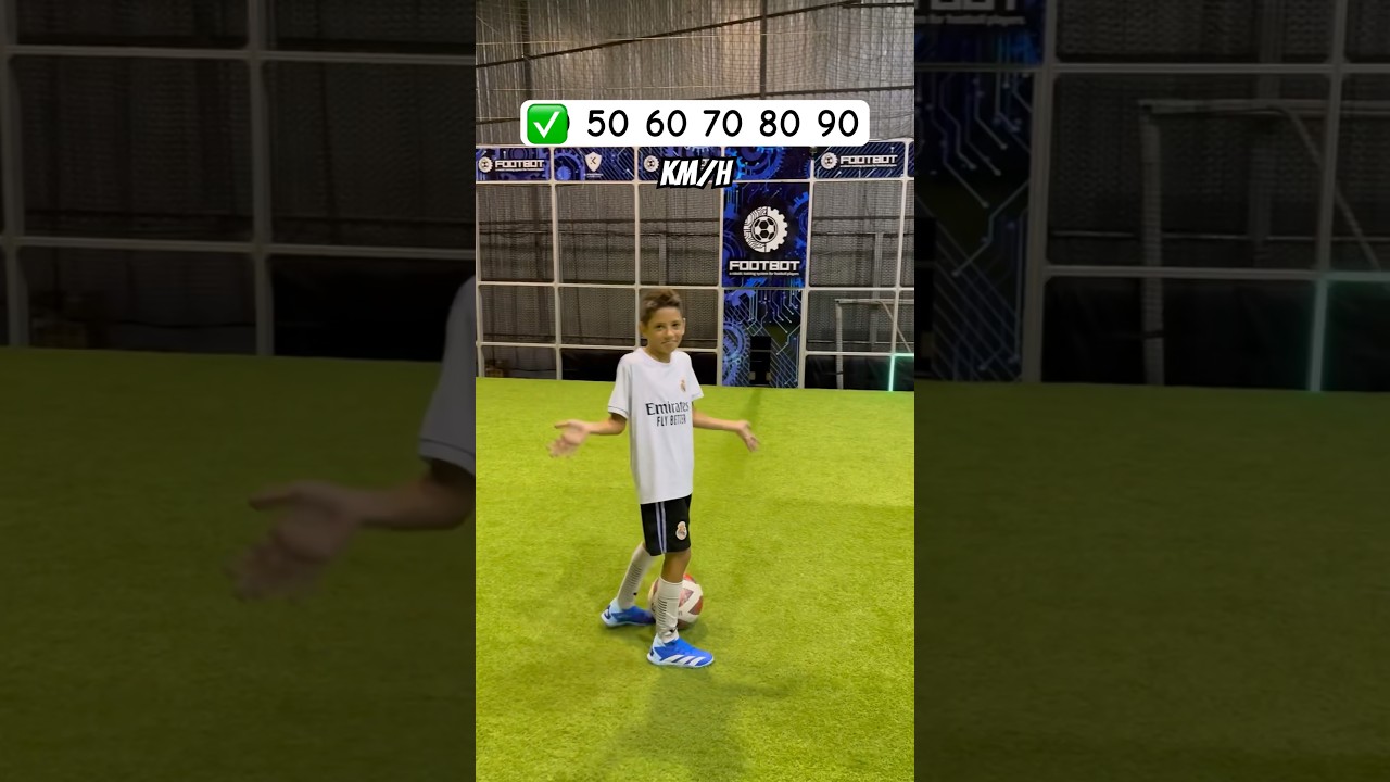 10-Year-Old Prodigy Takes on First Touch Challenge till 90 km/h! # ...