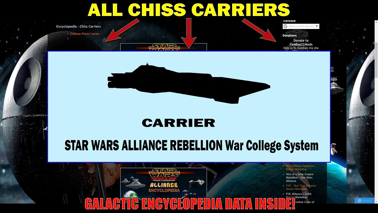 ALL CARRIERS of the Chiss - Star Wars - Units Data included! - YouTube