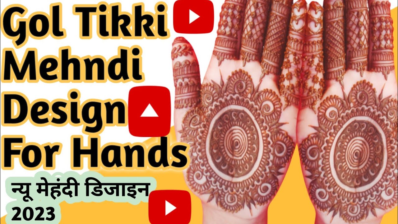 gol tikki mehndi design||gol mehndi design||@paromehndimehndi design ...