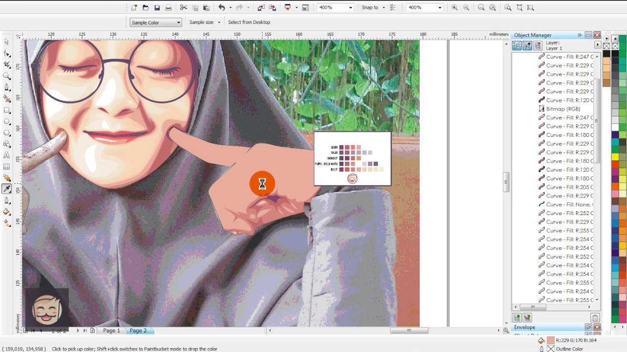 Eps.4 Hands Shading | Vector Tutorial with Coreldraw X4 - YouTube