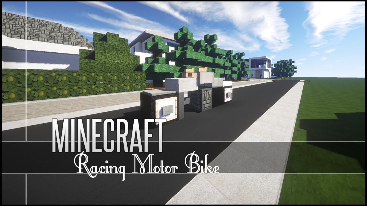 Minecraft Vehicle Tutorial - Racing Motor Cycle - YouTube