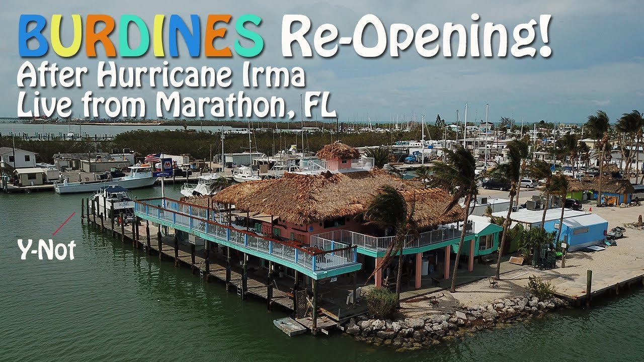 BURDINES Waterfront Re-Opening Post Irma - Live from Marathon, FL ...