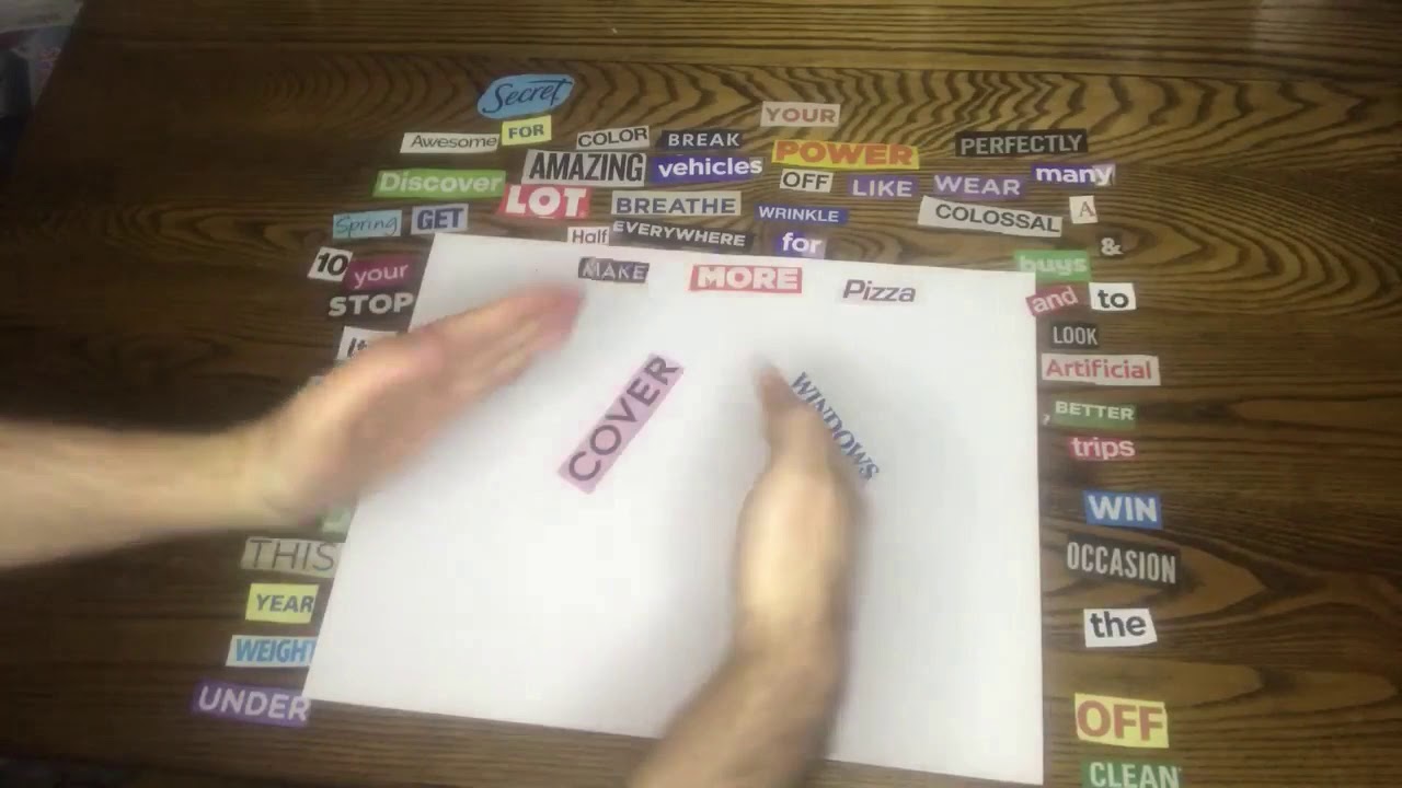 Poetry Activity: Make a shape poem with newspaper cutouts! - YouTube