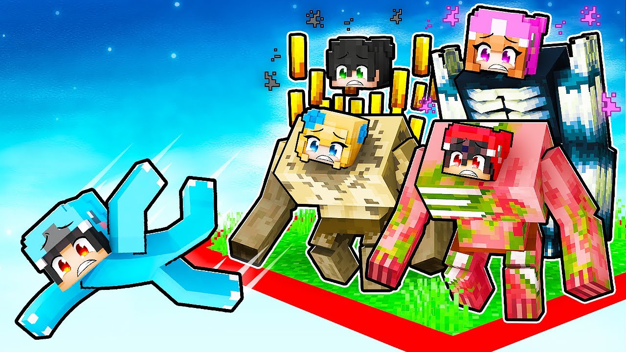 Locked on ONE BLOCK But We're MUTANT MOBS With CRAZY FAN GIRL! - YouTube