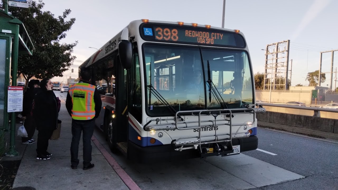Farewell Route 398 - SamTrans 2017 Gillig BRT 40' #648 on Route 398 ...