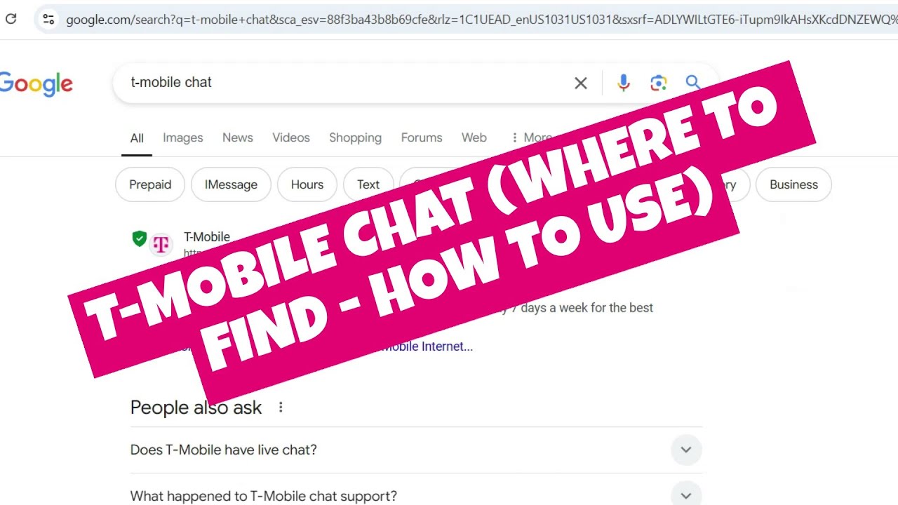 T-Mobile Chat (Where To Find - How To Use in 2024)? - YouTube