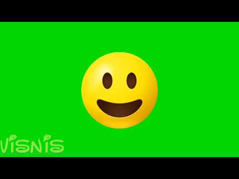 Emoji's happy smile cute green screen effect