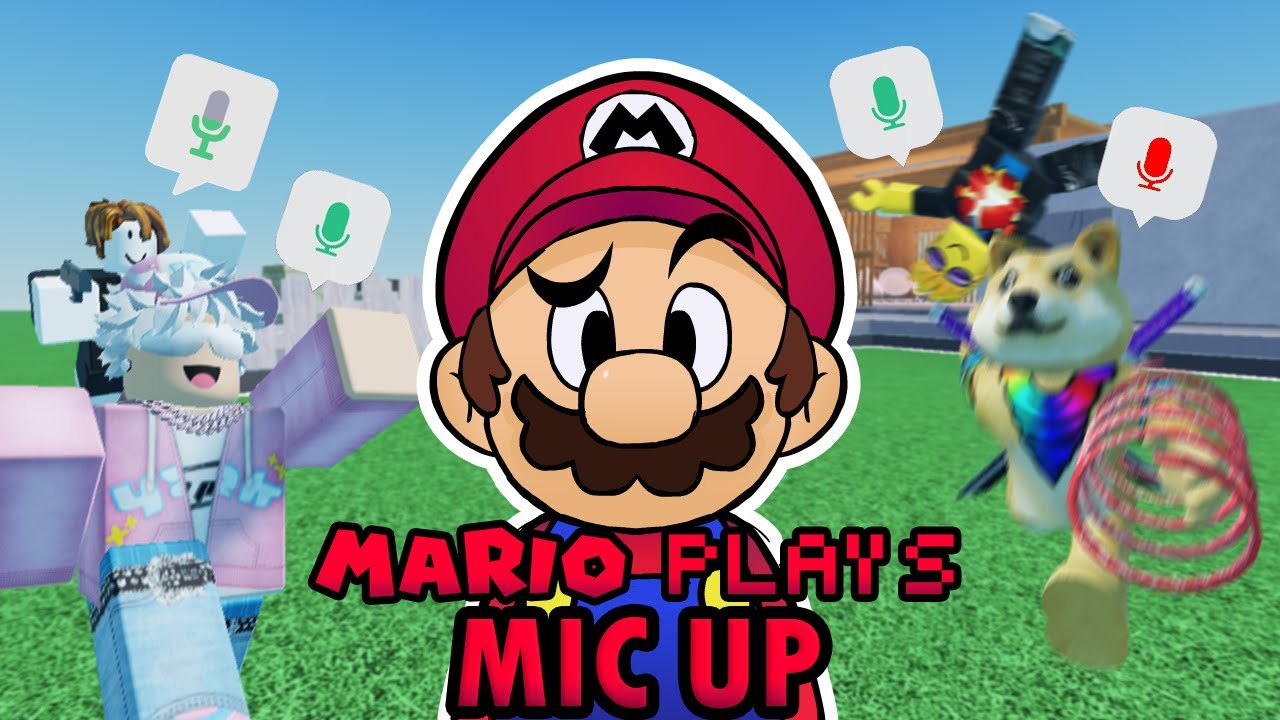 Mario Plays Roblox MIC UP - YouTube