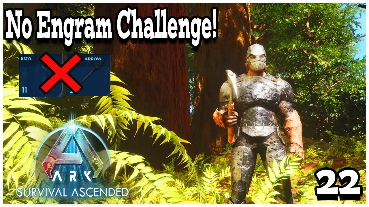 🛑 NO ENGRAMS Challenge!🛑 ARK Ascended! Red Drop Hunting and Taming ...