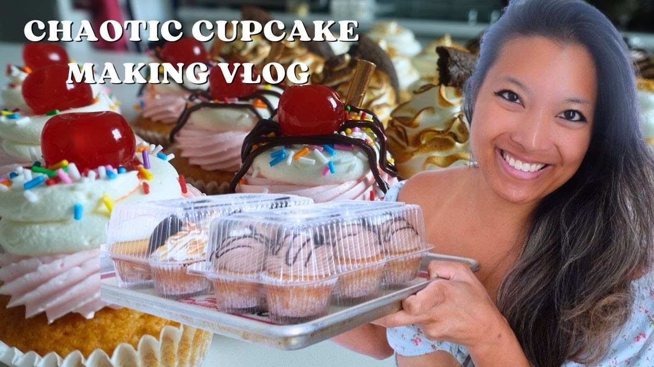 Making 4 Types of Cupcakes in 2 Hours for My Husband | A Chaotic Baking Vlog - YouTube