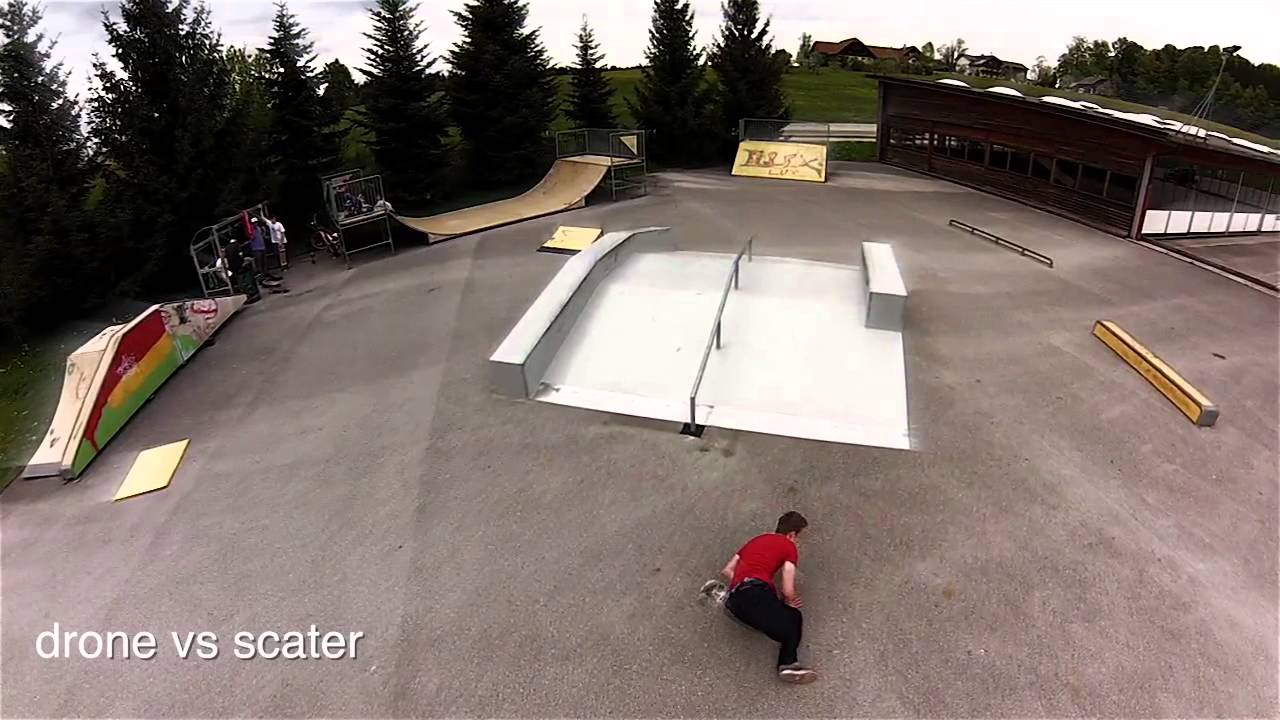 Drone vs scater - YouTube