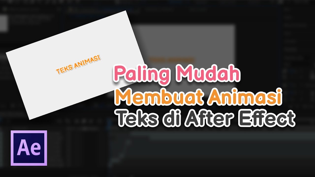 Membuat Animasi Text After Effect - YouTube