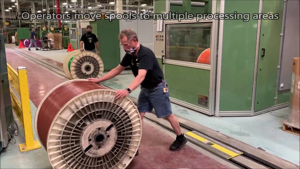 EZ track designed to move wire spools - YouTube