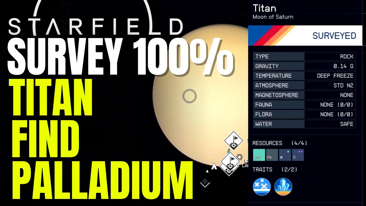 STARFIELD - Find Traits on Titan | Complete 100% Survey of Titan - YouTube