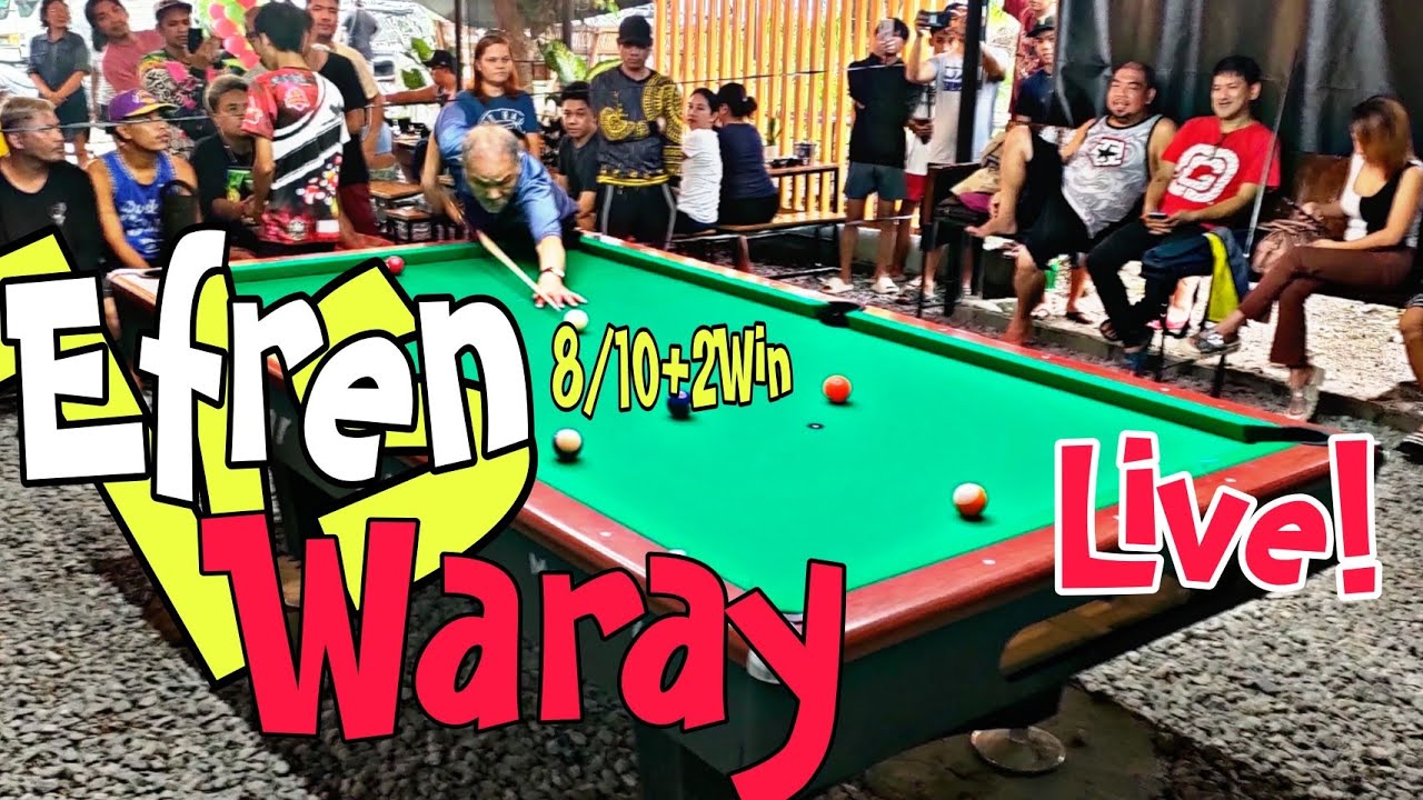 1|2 EFREN BATA REYES (8/10+2Win) vs Arvi " Waray " Tanega Race 20/22 @RizaL - YouTube