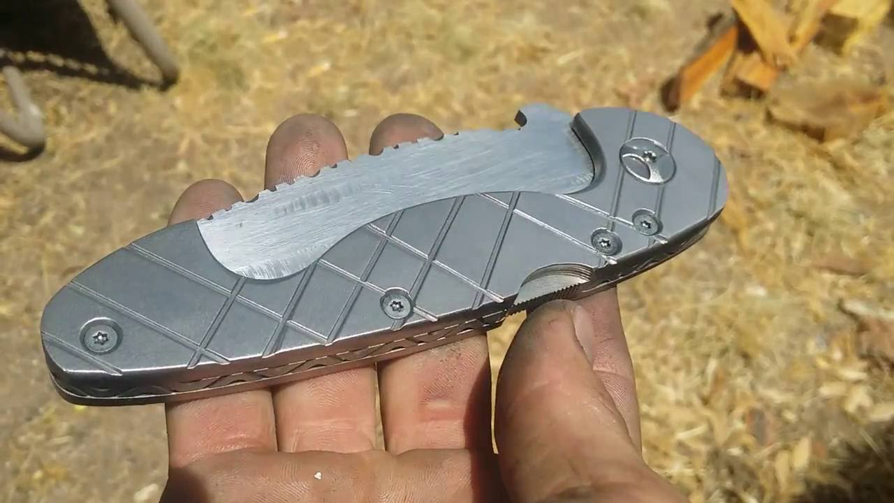 Making Custom Folding Knife with Titanium Handles - YouTube