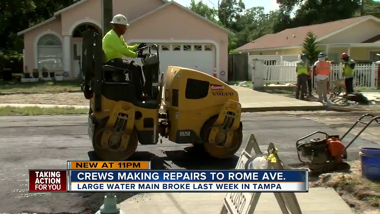 City expects to reopen Rome Ave. Tuesday after massive water main break ...
