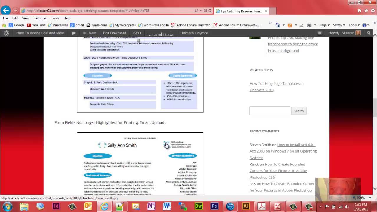 Eye-Catching Resumes - Editable PDF - Created in Illustrator - YouTube