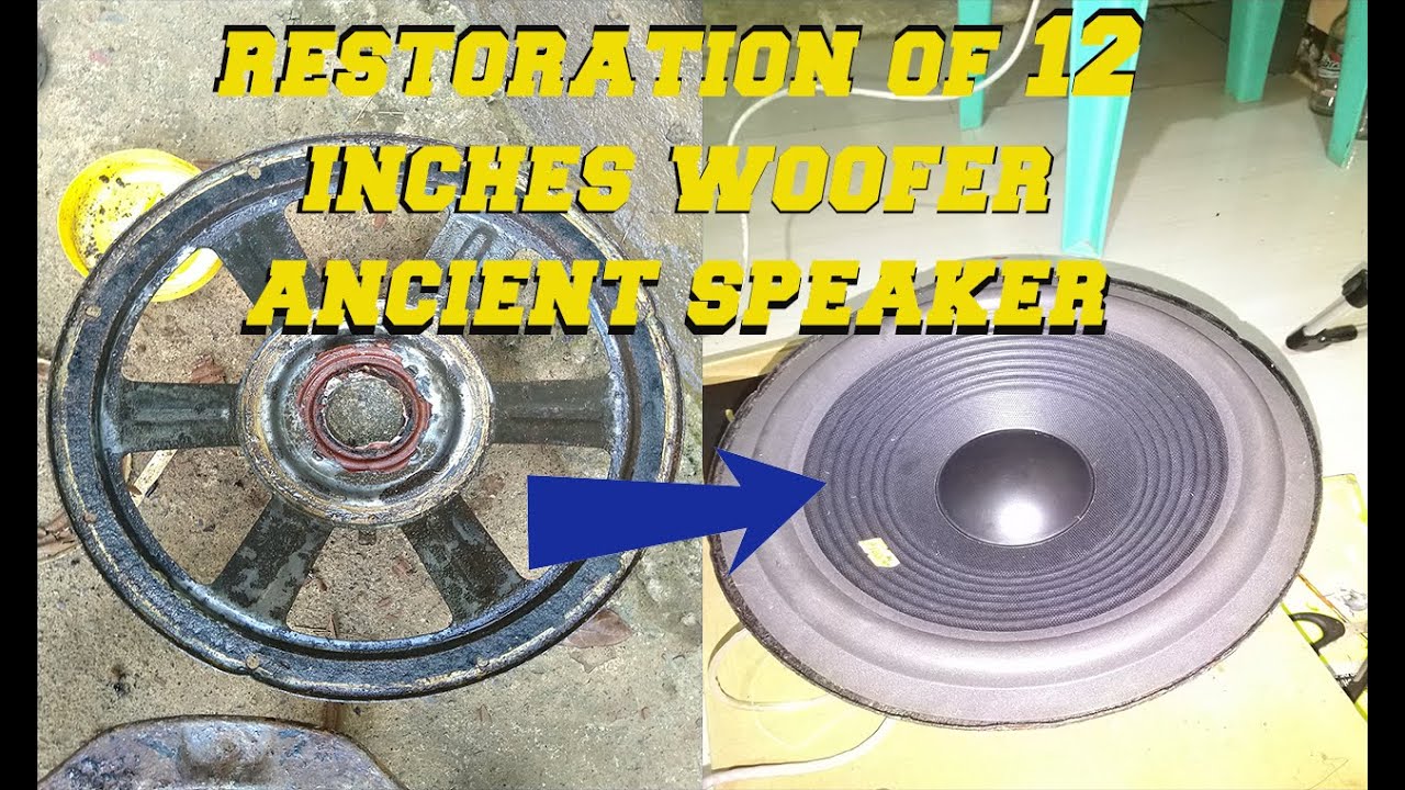RESTORATION OF 12 INCHES WOOFER ANCIENT SPEAKER - YouTube