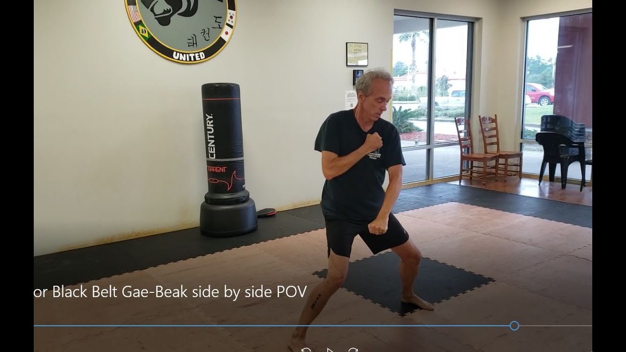 1st Senior Black Belt Gae Beak side by side POV - YouTube