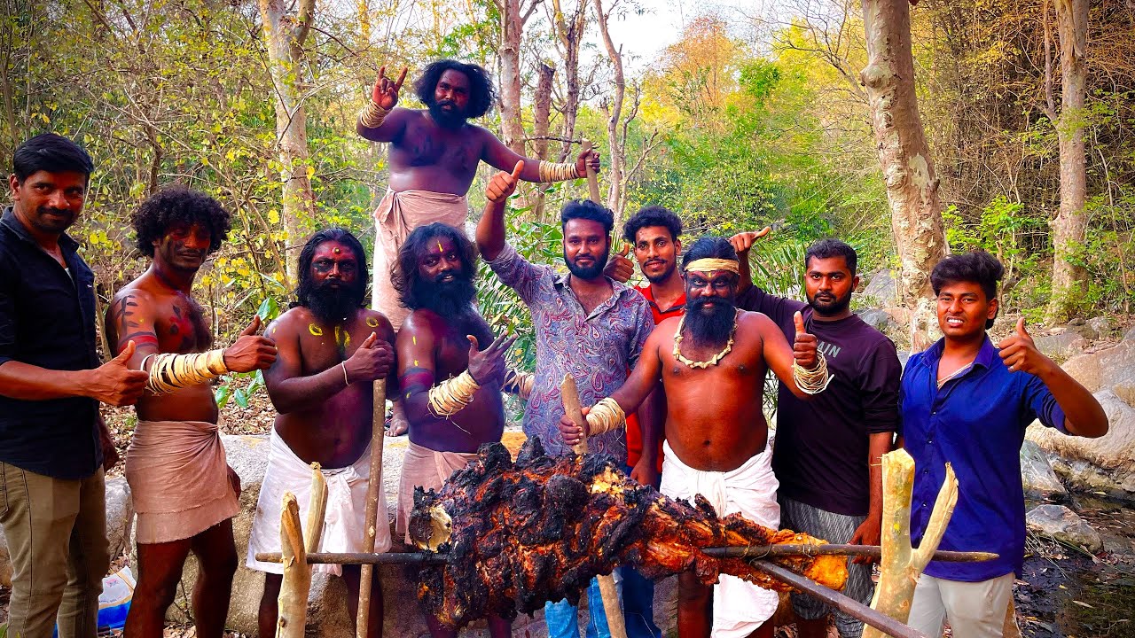 15 KG BEEF THIGH TANDOORI🥩🥩MAKING WITH FOREST DWELLERS 😱😋🤩🤩 - YouTube
