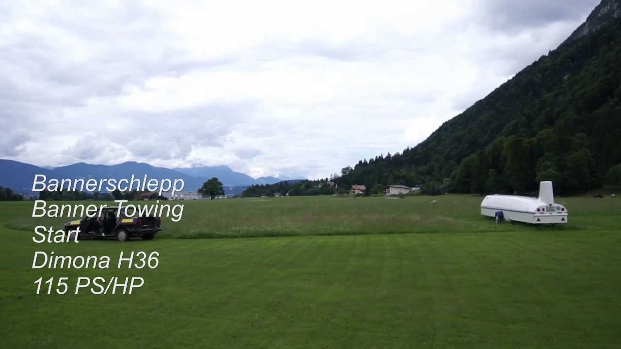 TakeOff Banner Towing / Start Bannerschlepp - YouTube