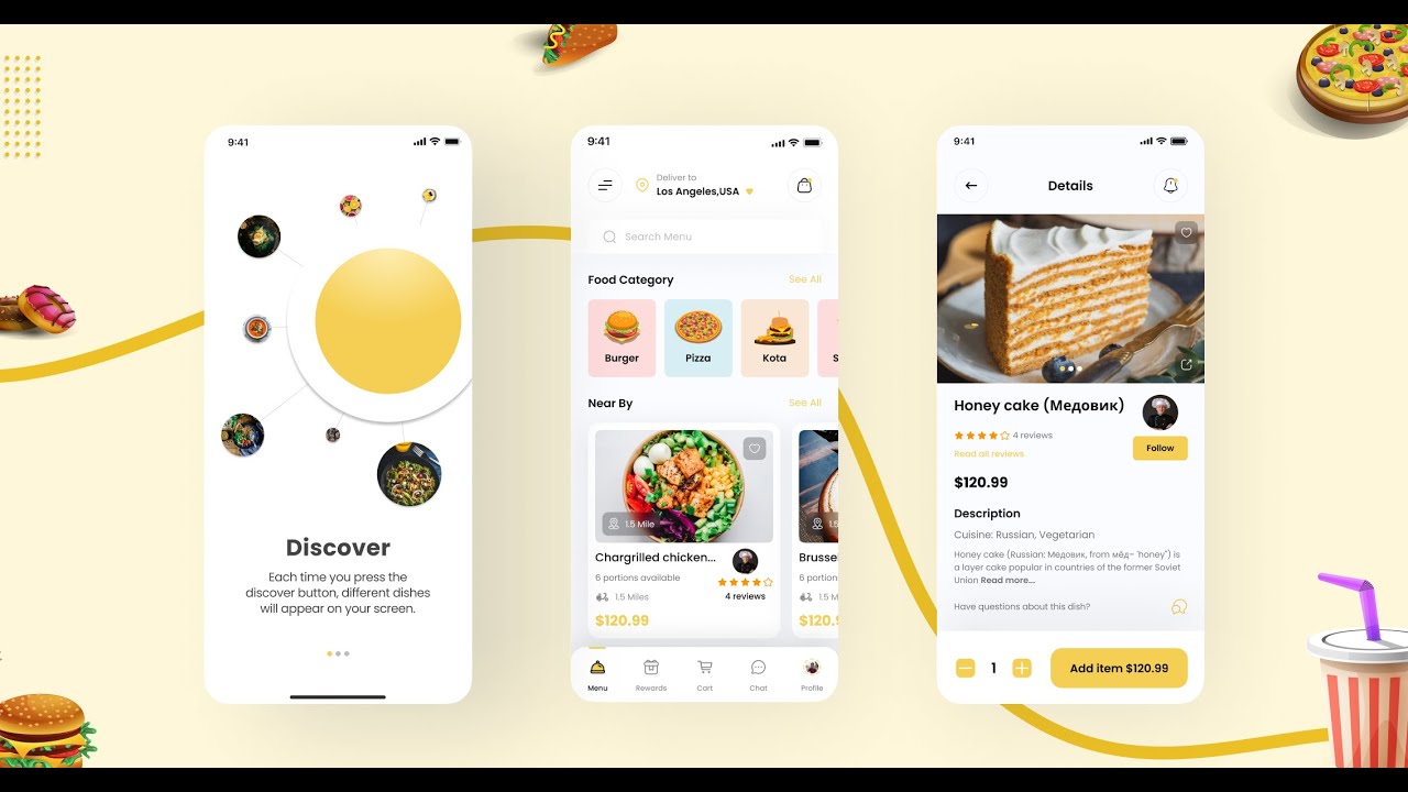 Food Mobile App UX UI Design - YouTube