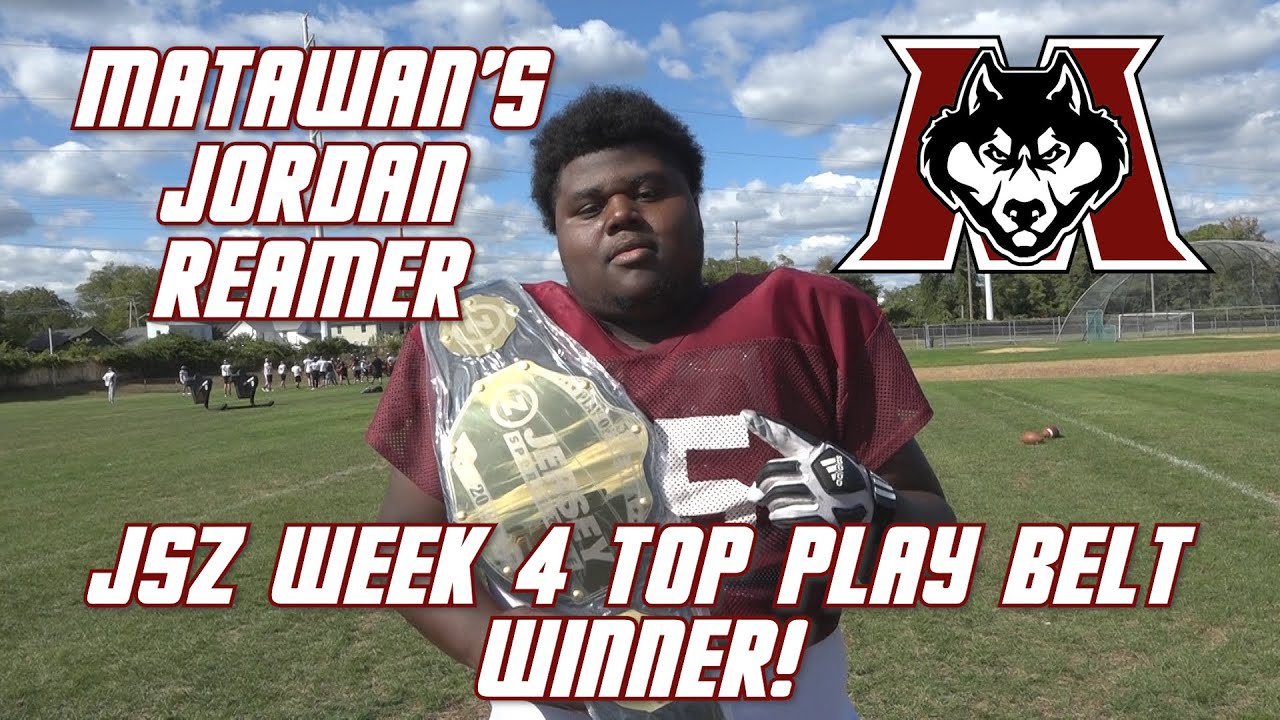 Jordan Reamer of Matawan Wins JSZ Week 4 Top Play Belt - YouTube