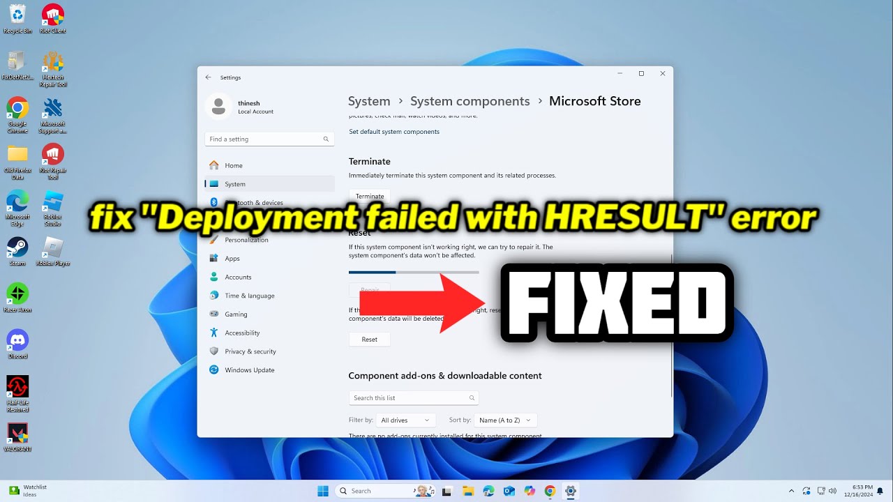 (FIXED) "Deployment failed with HRESULT" error in Windows - YouTube