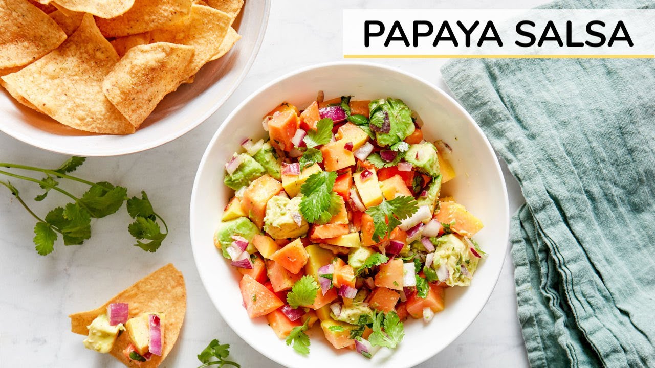 PAPAYA SALAD | fresh + easy salsa recipe - YouTube