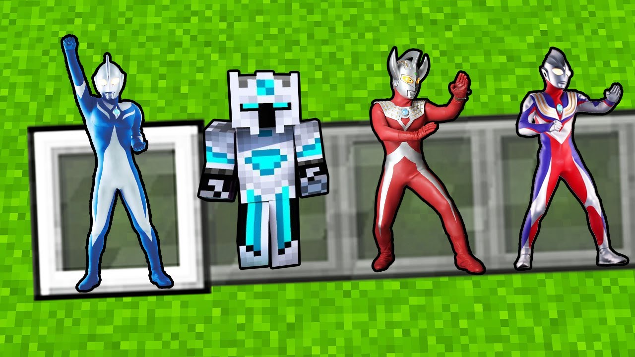 GILA! 8 ULTRAMAN DI DUNIA MINECRAFT!!! KUAT BANGET, 1 HIT SEMUA MONSTER ...