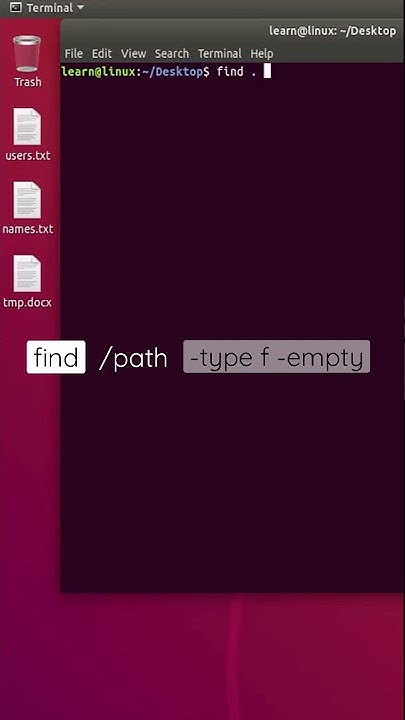 List out empty files using find command in Linux - YouTube