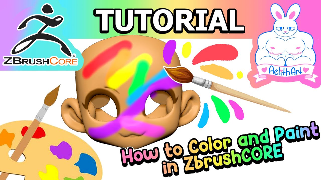 ZbrushCORE Tutorial: How to Paint and Color an Object - YouTube