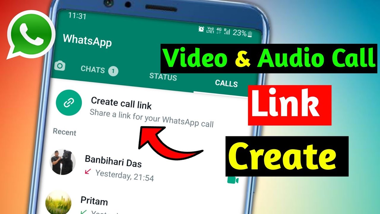WhatsApp Video & Audio Call Link Create Update | WhatsApp New Update ...